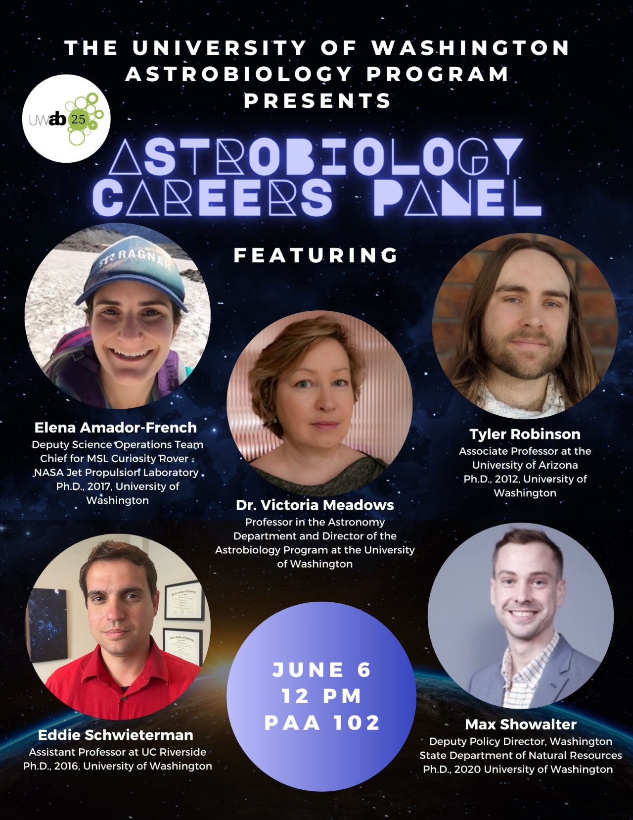 UWAB 25th Anniversary Event: Astrobiology Careers Panel – uwastrobiology