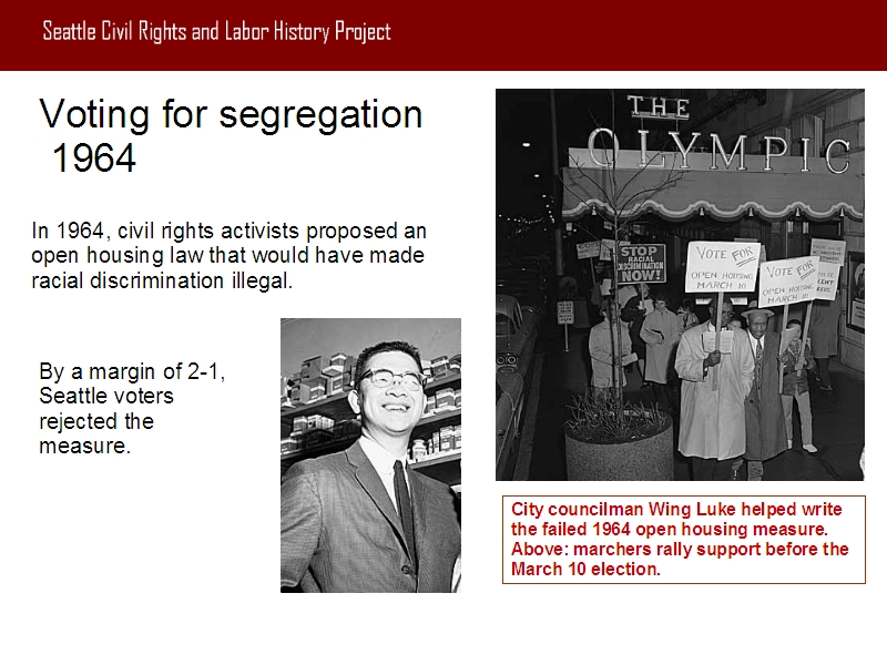 Voting for segregation 1964