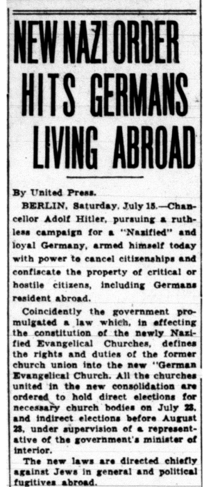 Nazism in the 1933 Seattle Times - Great Depression Project