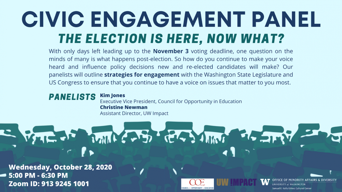 Civic Engagement Panel: The Election is Here, Now What? | Samuel E ...