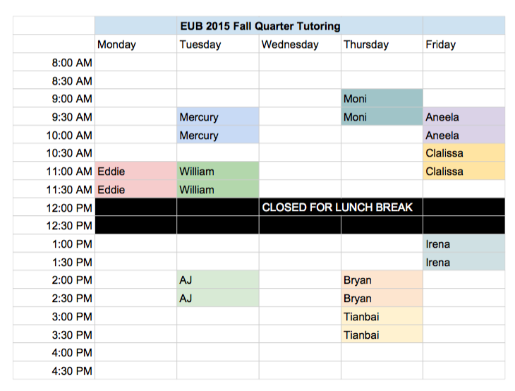 EUB Tutoring – Economics Undergraduate Board