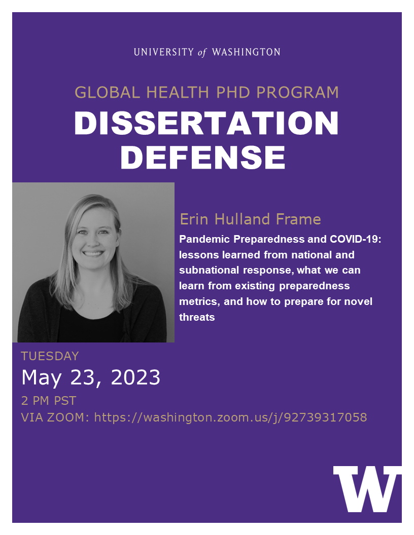 HMS PhD Student Dissertation Defense | Department of Health Metrics ...