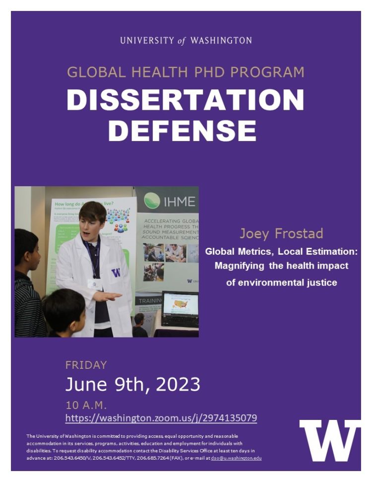 HMS PhD Student Dissertation Defense | Department of Health Metrics ...