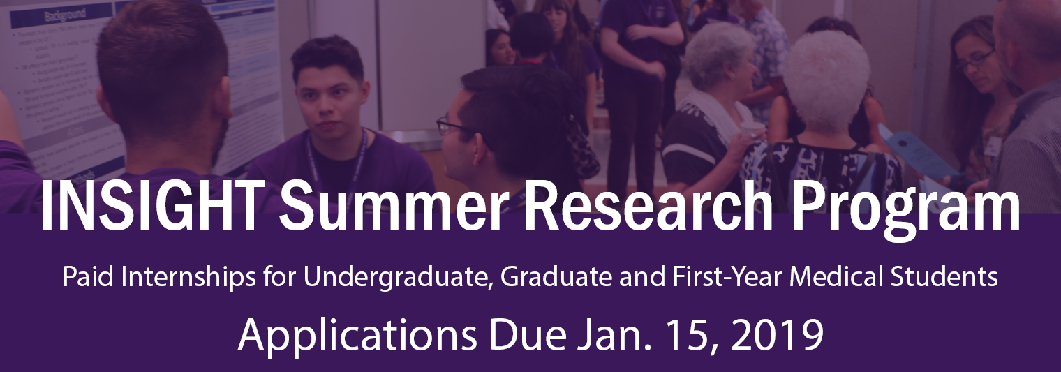 2019 INSIGHT summer internship opens for applications - Harborview ...