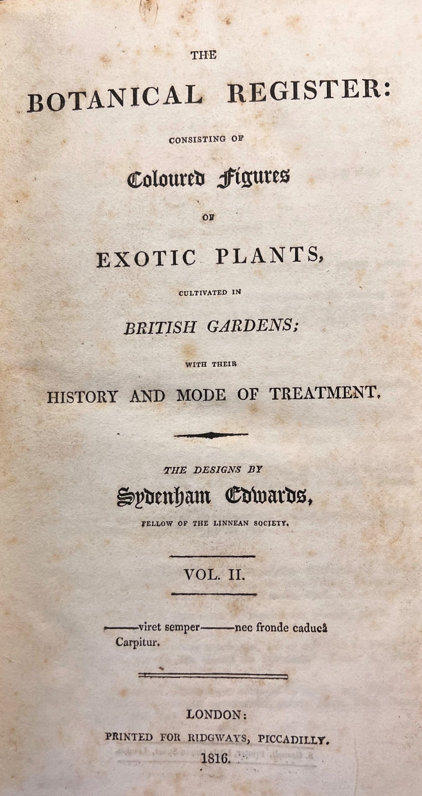 The Botanical Register – Elisabeth C. Miller Library