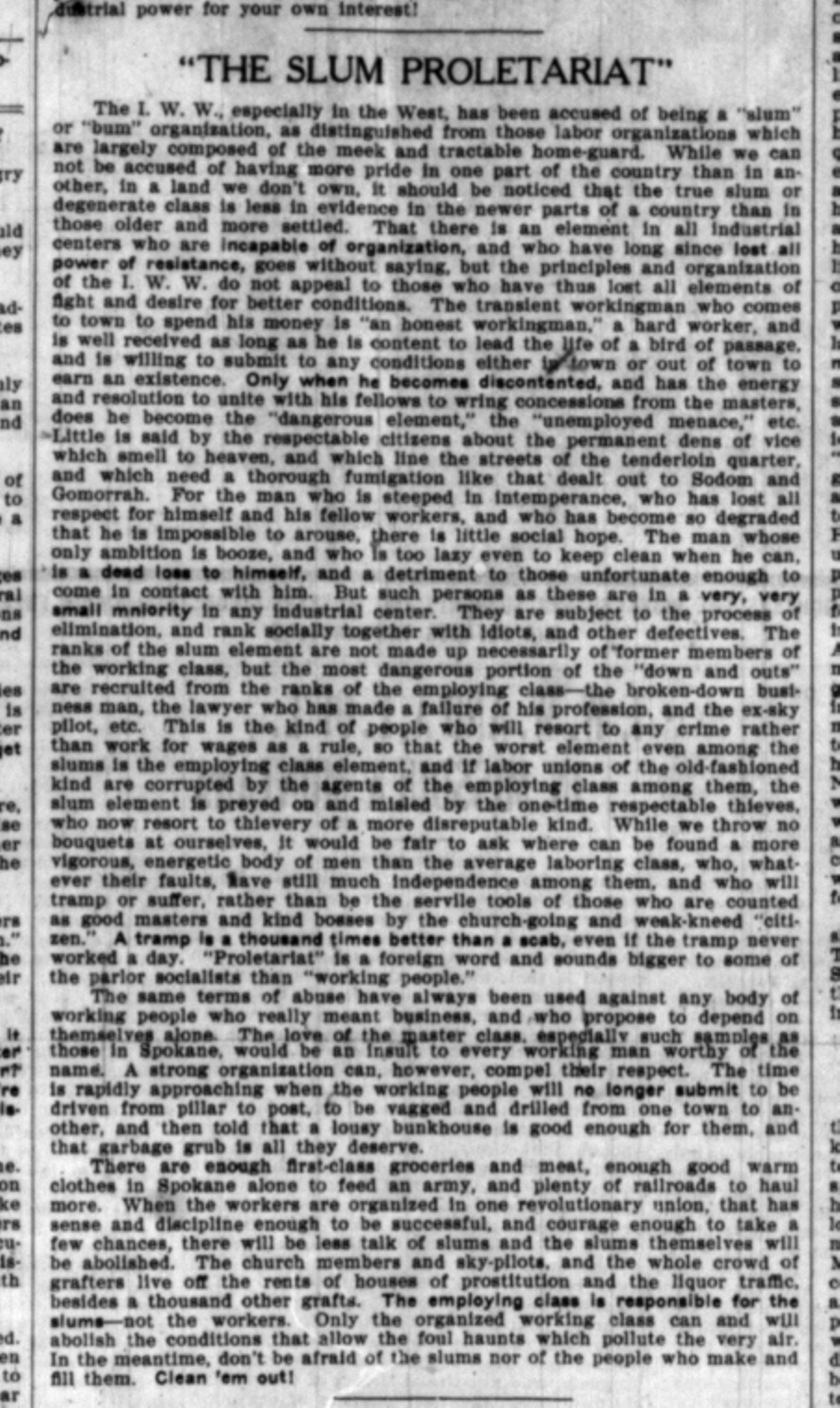 The Industrial Worker - IWW newspaper published in Spokane and Seattle ...