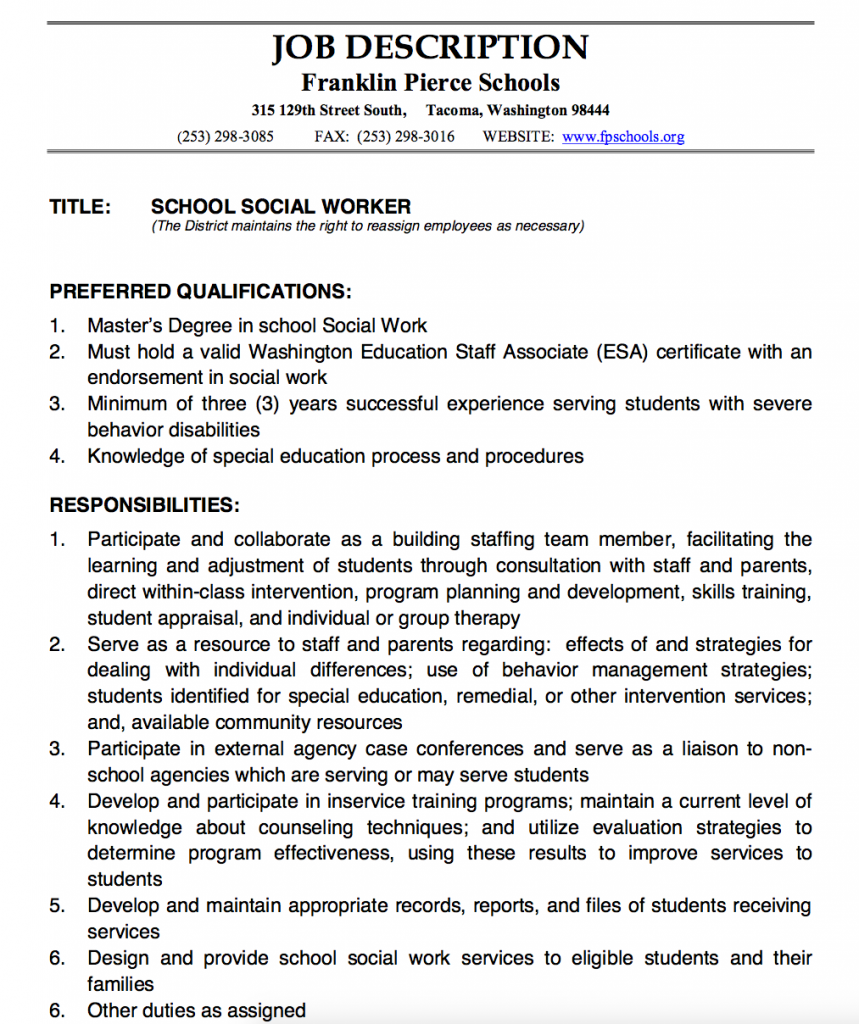 SW Job Opportunity posted 4/4/19 :SSW MSW Blog - washington.edu