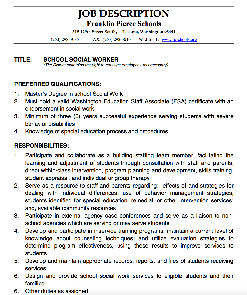 SW Job Opportunity posted 4/4/19 :SSW MSW Blog - washington.edu