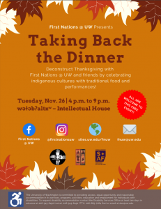 Taking Back the Dinner on 11/26 :SSW MSW Blog - washington.edu