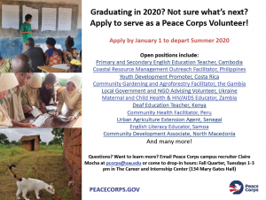 Peace Corps Application Due 1/1 :SSW MSW Blog - washington.edu