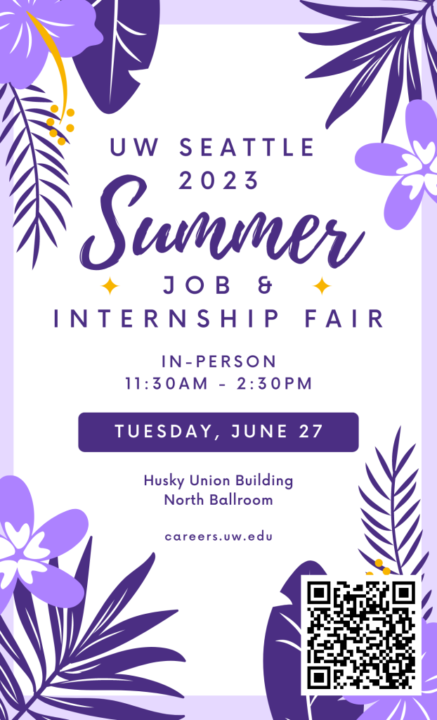 2023 Summer Job & Internship Fair – 6/27 :SSW MSW Blog - washington.edu