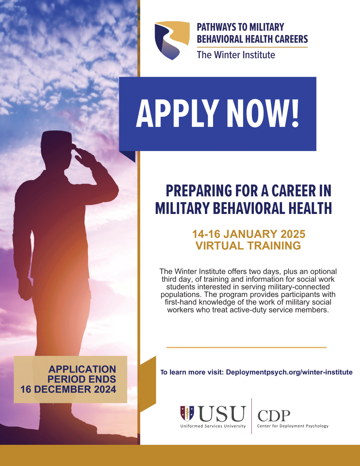 Free Remote Training with The Center for Deployment Psychology :SSW MSW ...