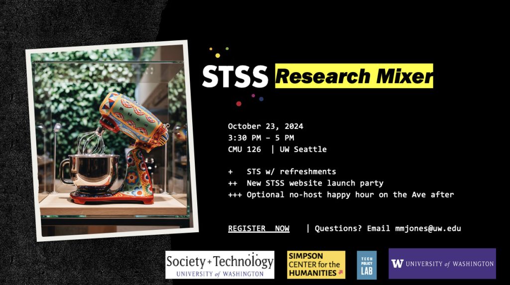 RSVP Now: STSS Research Mixer on Oct. 23, 2024 – Science, Technology, and Society Studies