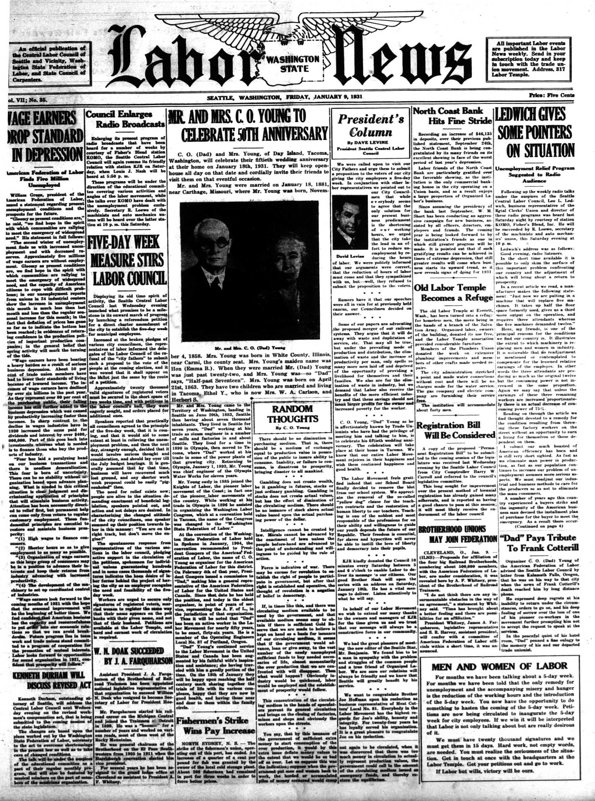 Labor Events Yearbook: 1931 - Great Depression Project