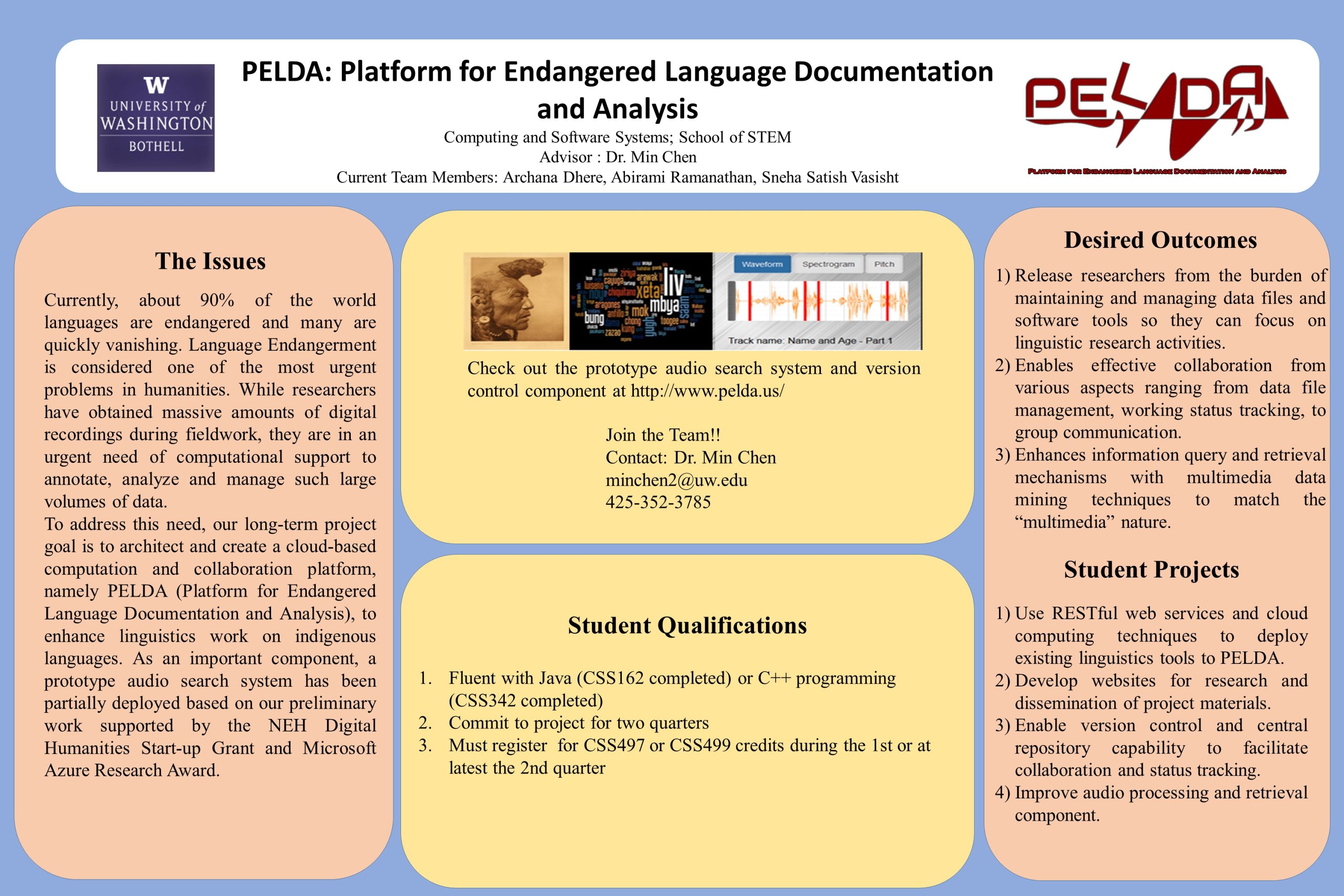 PELDA: Platform for Endangered Language Documentation and Analysis – CONNECTED HUSKIES
