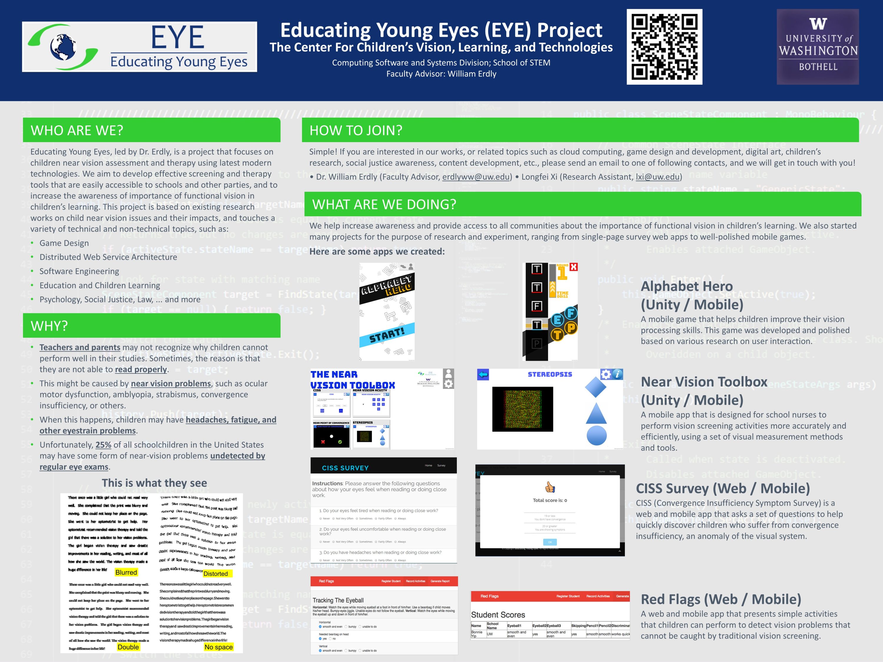 Educating Young Eyes (EYE) Project – CONNECTED HUSKIES