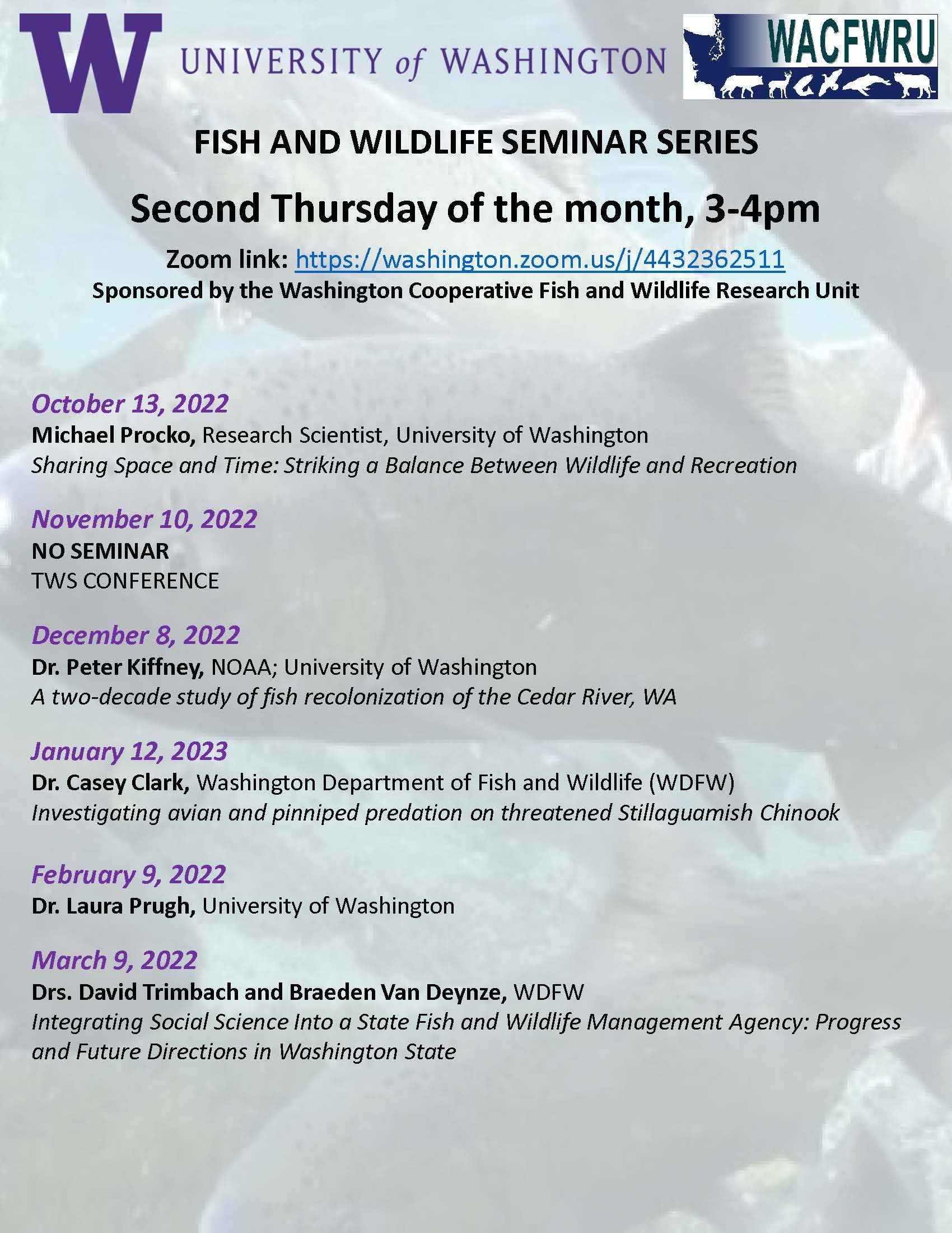 Fall/Winter 2022 Series – Washington Cooperative Fish and Wildlife ...