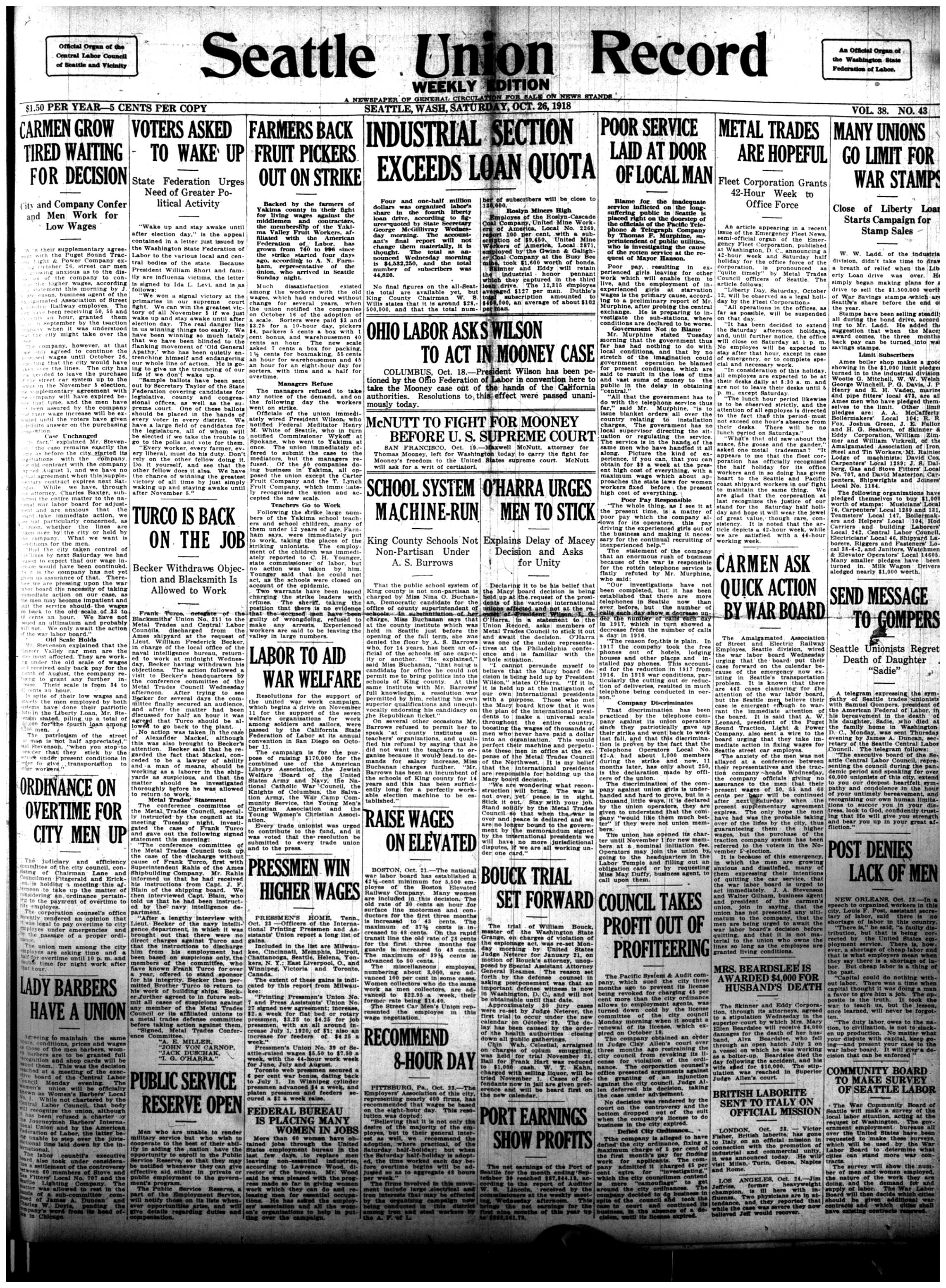 Seattle General Strike: News Coverage