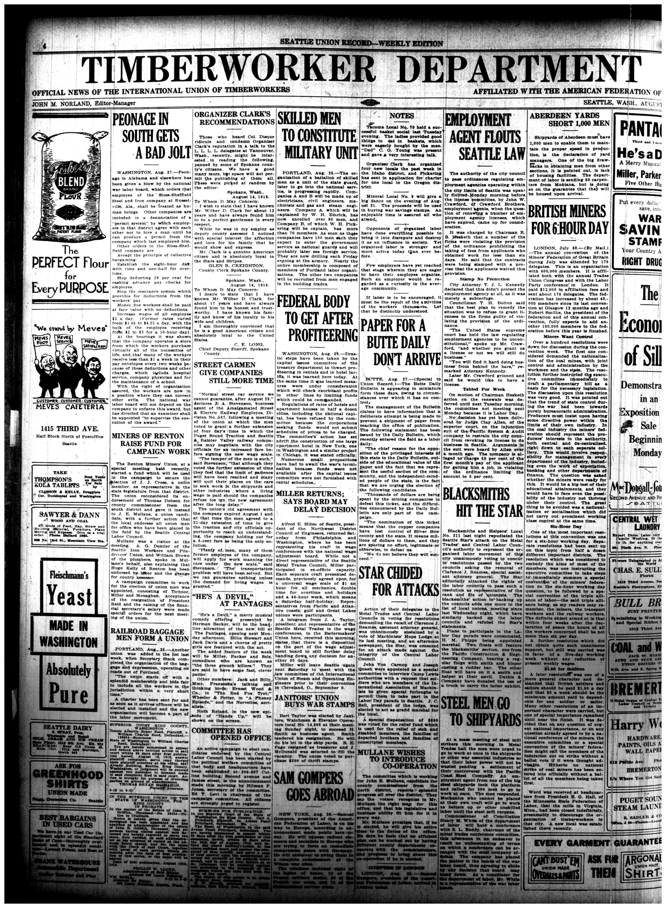 Seattle General Strike: News Coverage