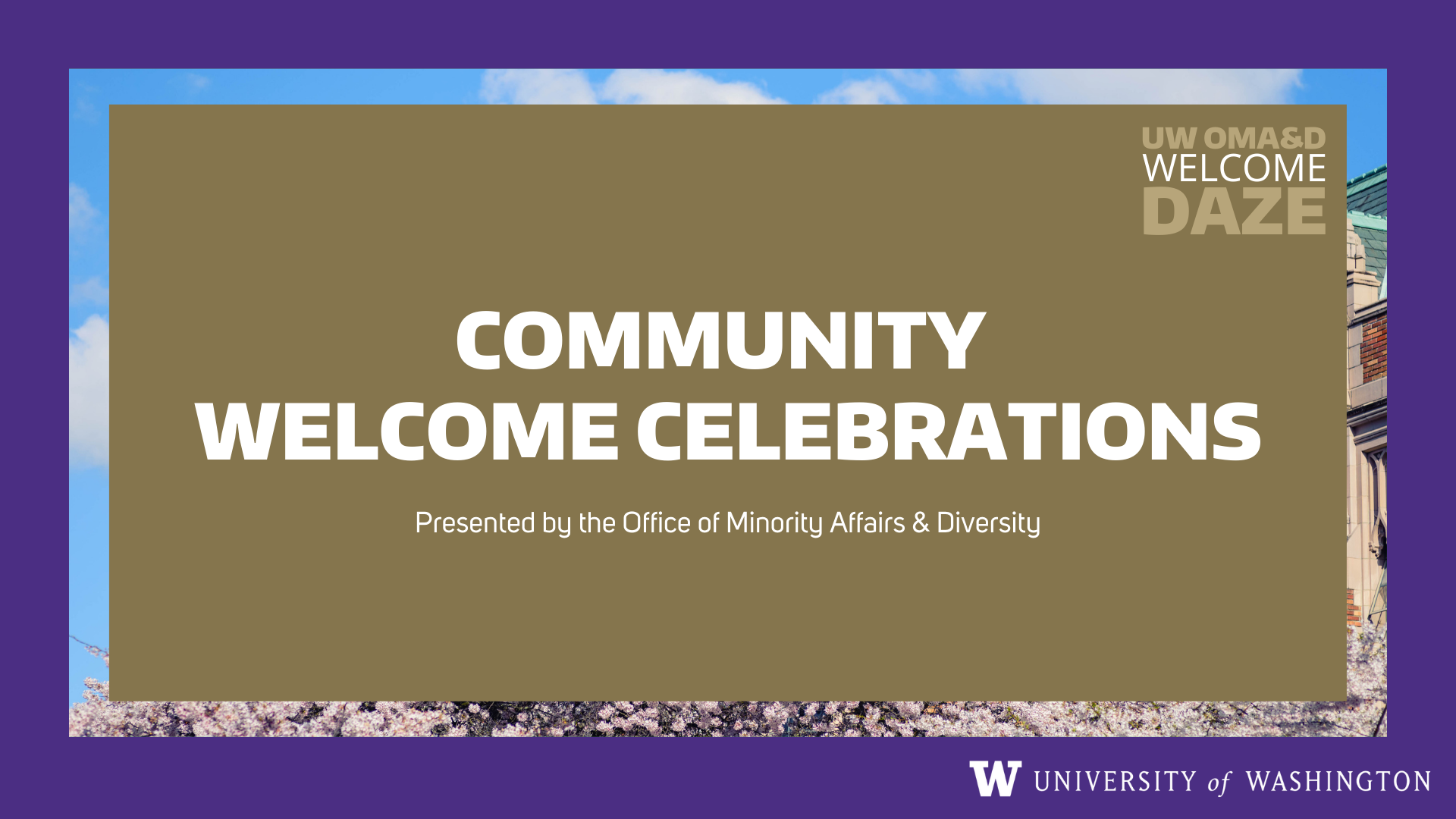 OMA&D Welcome Daze